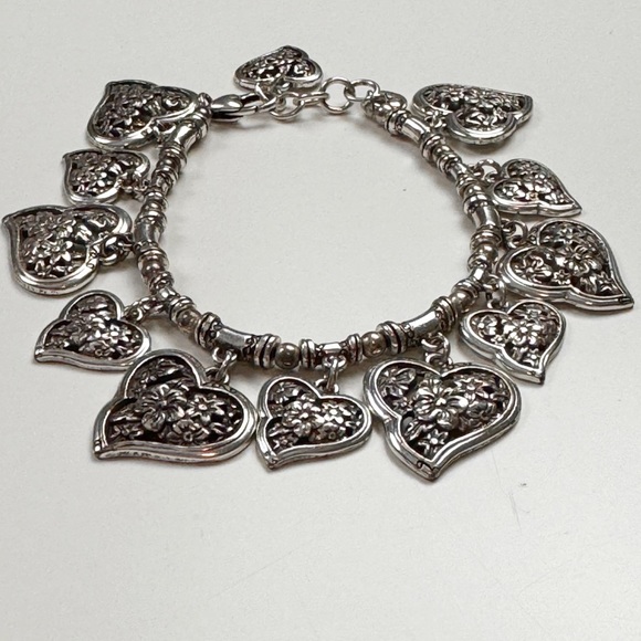 Brighton | Jewelry | Brighton Heart Charm Bracelet | Poshmark